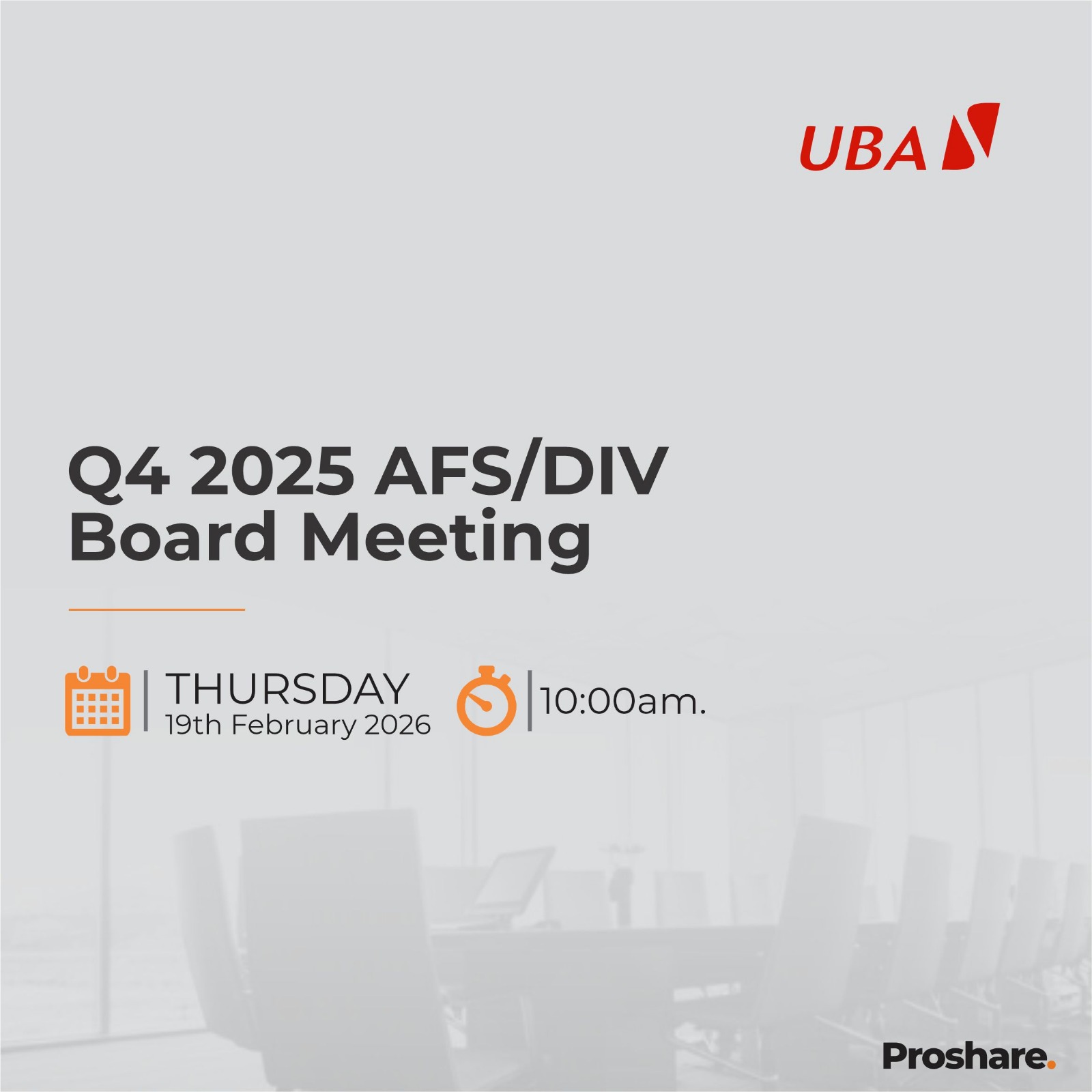 UBA 2025 Q4 Board Meeting - Proshare